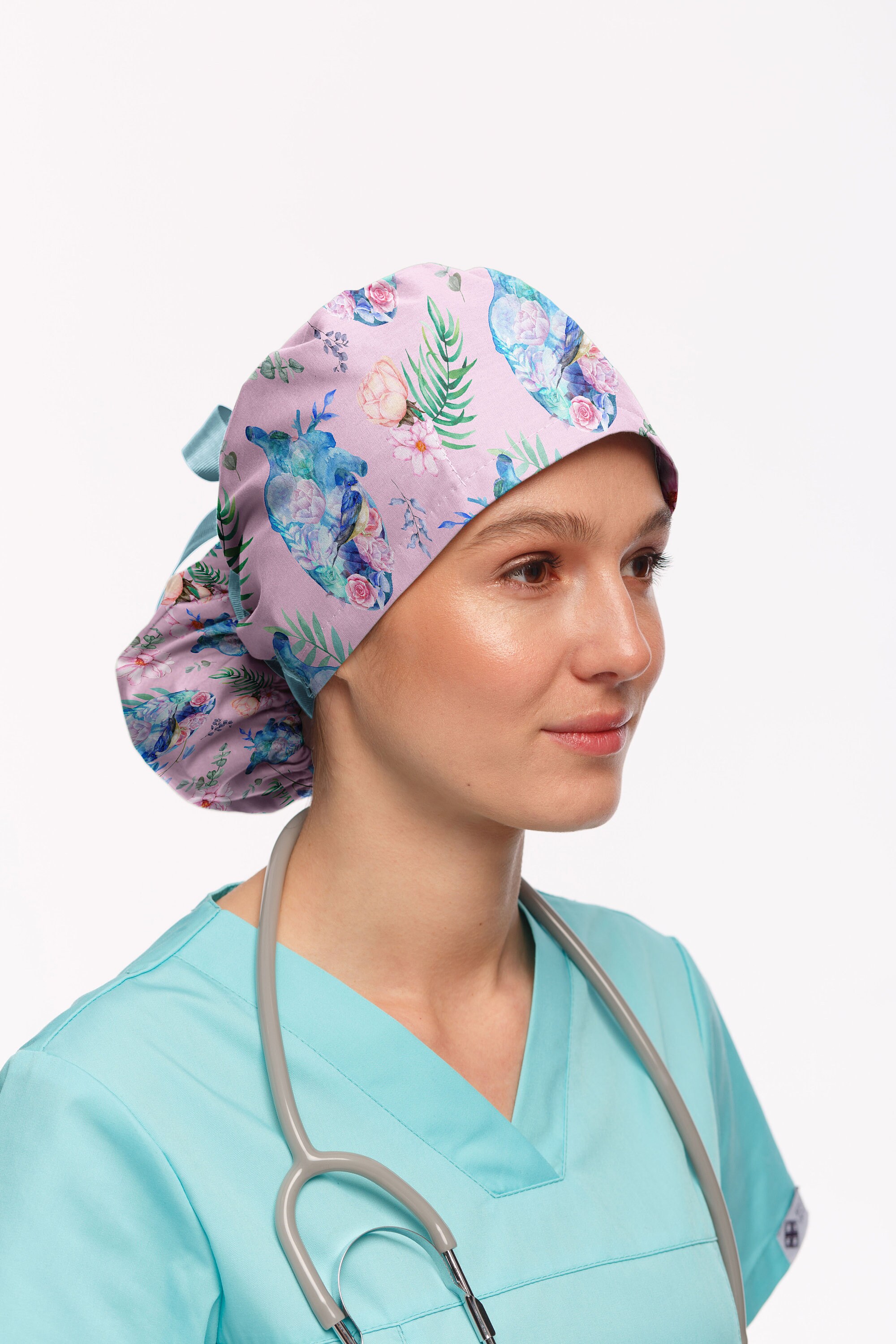 Cardiac Scrub Cap for Women Surgical Cap With Heart Anatomy | Etsy