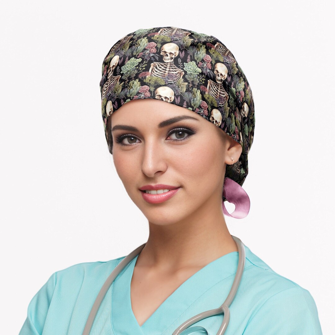 Bones and Skeleton Scrub Cap for Women - Etsy