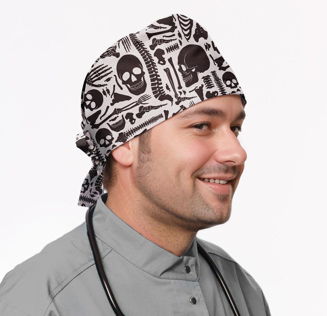 Bones and Skeleton Scrub Cap for Men - Etsy