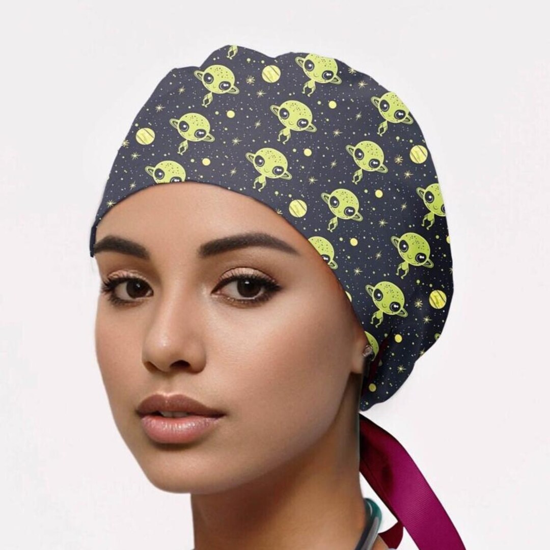 Funny Alien Print Scrub Cap: Medical Surgical Hat - Etsy