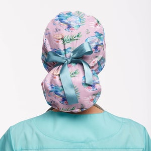 Cardiac Scrub Cap for Women, Surgical Cap With Heart, Anatomy Scrub Hat ...