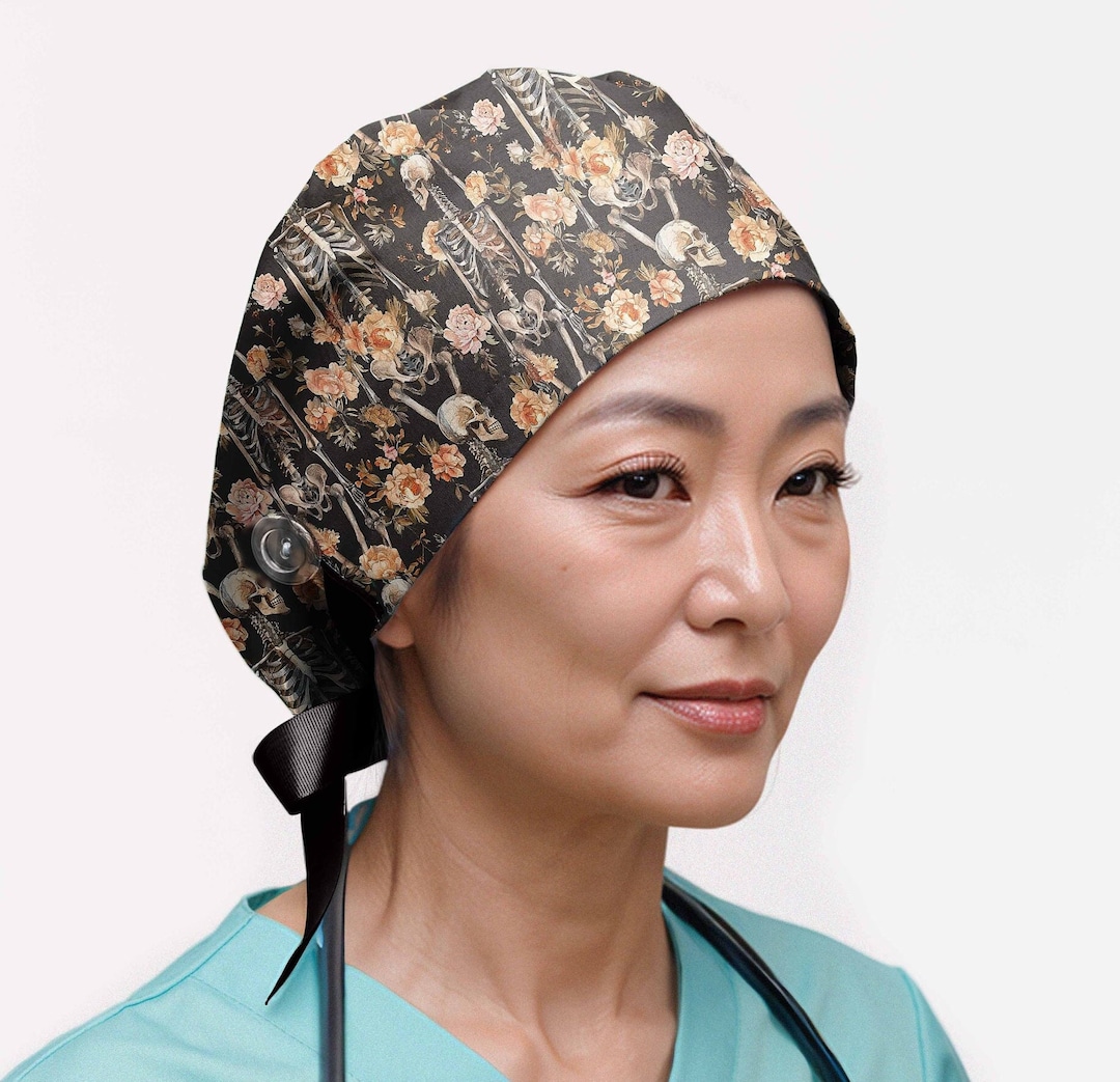 Bones and Skeleton Scrub Cap for Women - Etsy