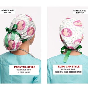 Anatomy Scrub Cap Women, Obgyn Scrub Caps, Ponytail Surgical Cap, Nurse ...