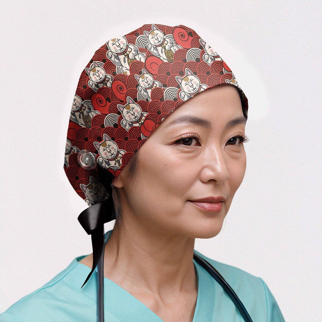 Japanese Scrub Cap for Women, Asian Style Surgical Hat - Etsy