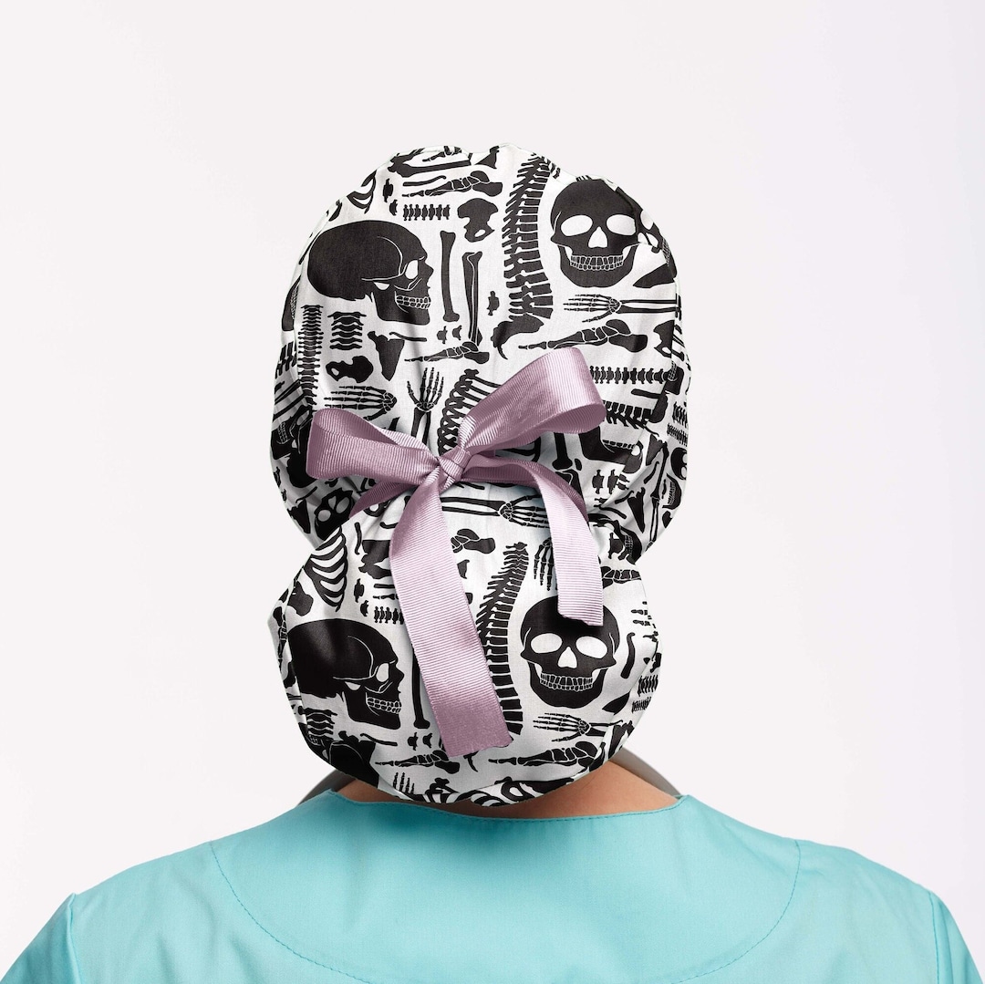 Bones and Skeleton Scrub Cap for Women - Etsy