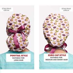 Figs Ponytail Scrub Cap for Women, Tropical Fruits Euro Surgical Hat - Etsy