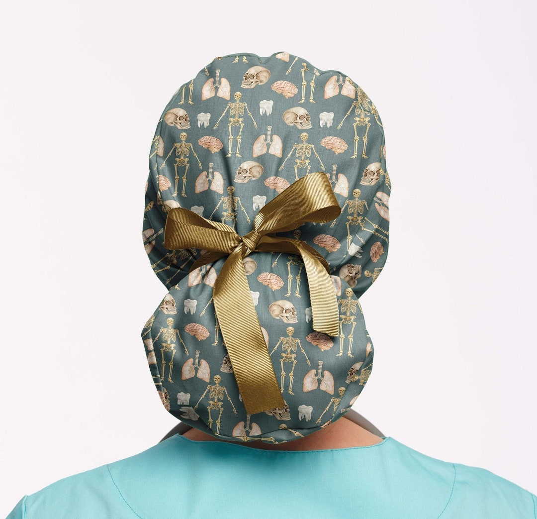 Anatomy Scrub Cap for Women, Skull Scrub Caps, Surgical Hat - Etsy