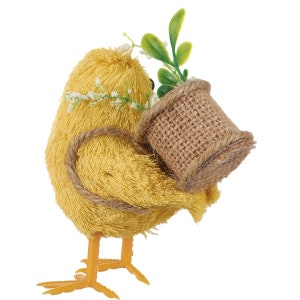 Spring Chicks Set of 3 With Jute Baskets and Speckled Eggs for ...