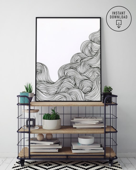 Linework Printable Art Printable Wall Art Instant Download | Etsy