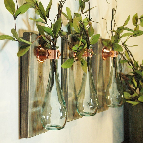 Glass Wall Vase - Etsy