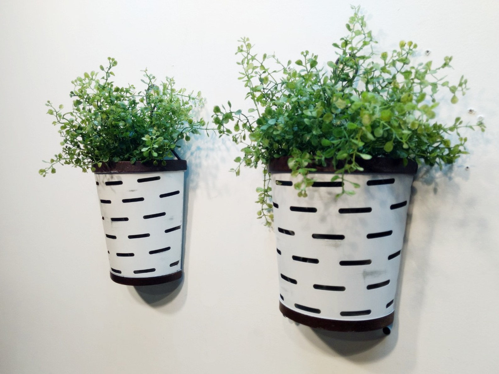 Olive Bucket Planter Olive Bucket Wall Decor Farmhouse - Etsy