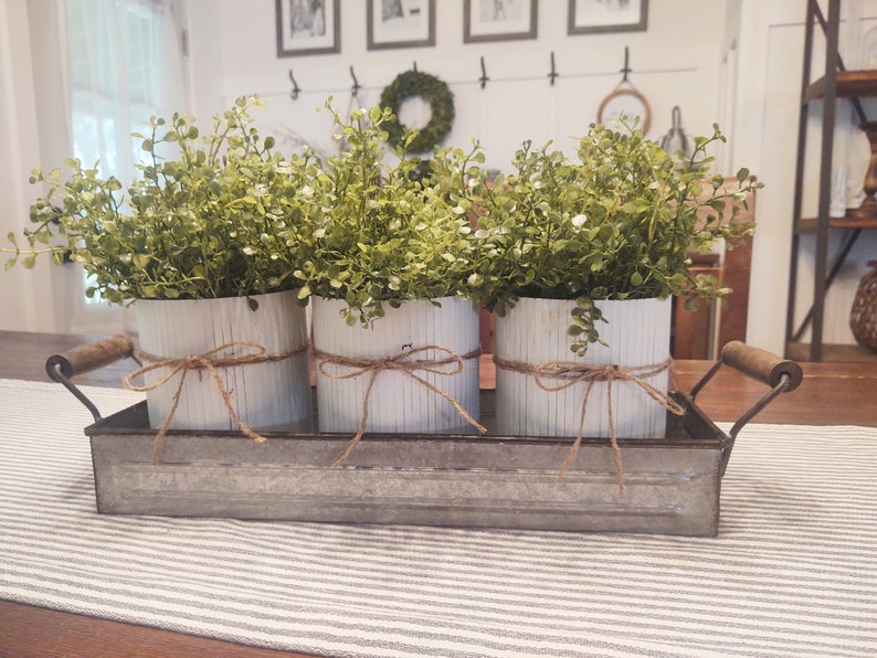 Rustic Table Centerpiece Modern Farmhouse Table Centerpiece - Etsy