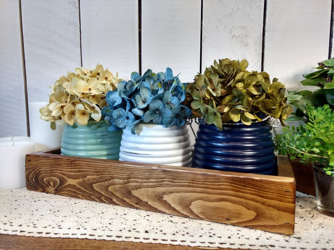 Rustic Home Decor, Rustic Decor, Planter Box, Farmhouse Centerpiece ...
