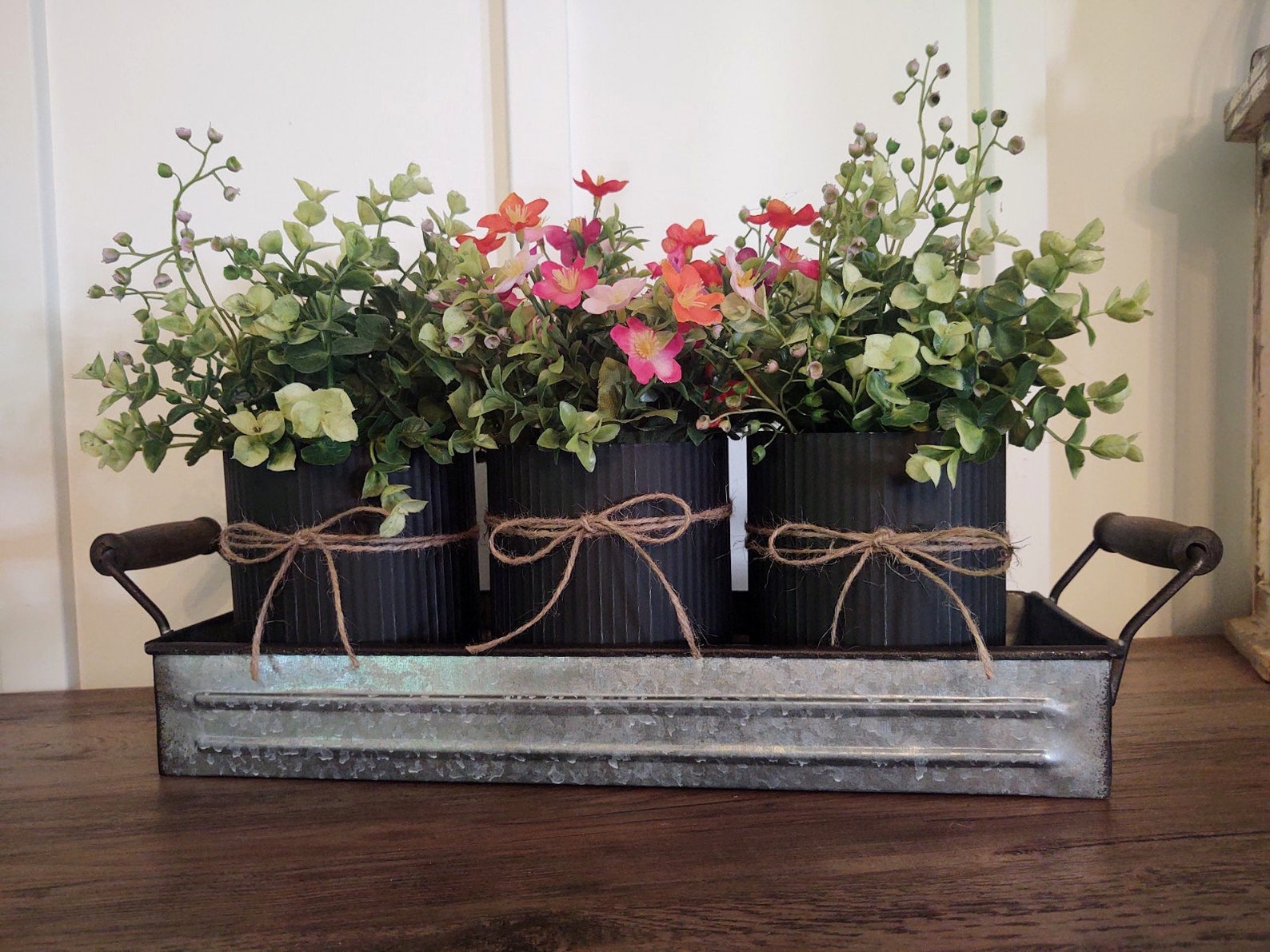 Rustic Table Centerpiece Modern Farmhouse Table Centerpiece - Etsy