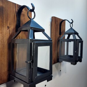 Rustic Black Metal Lantern, Rustic Home Decor, Rustic Wall Decor ...