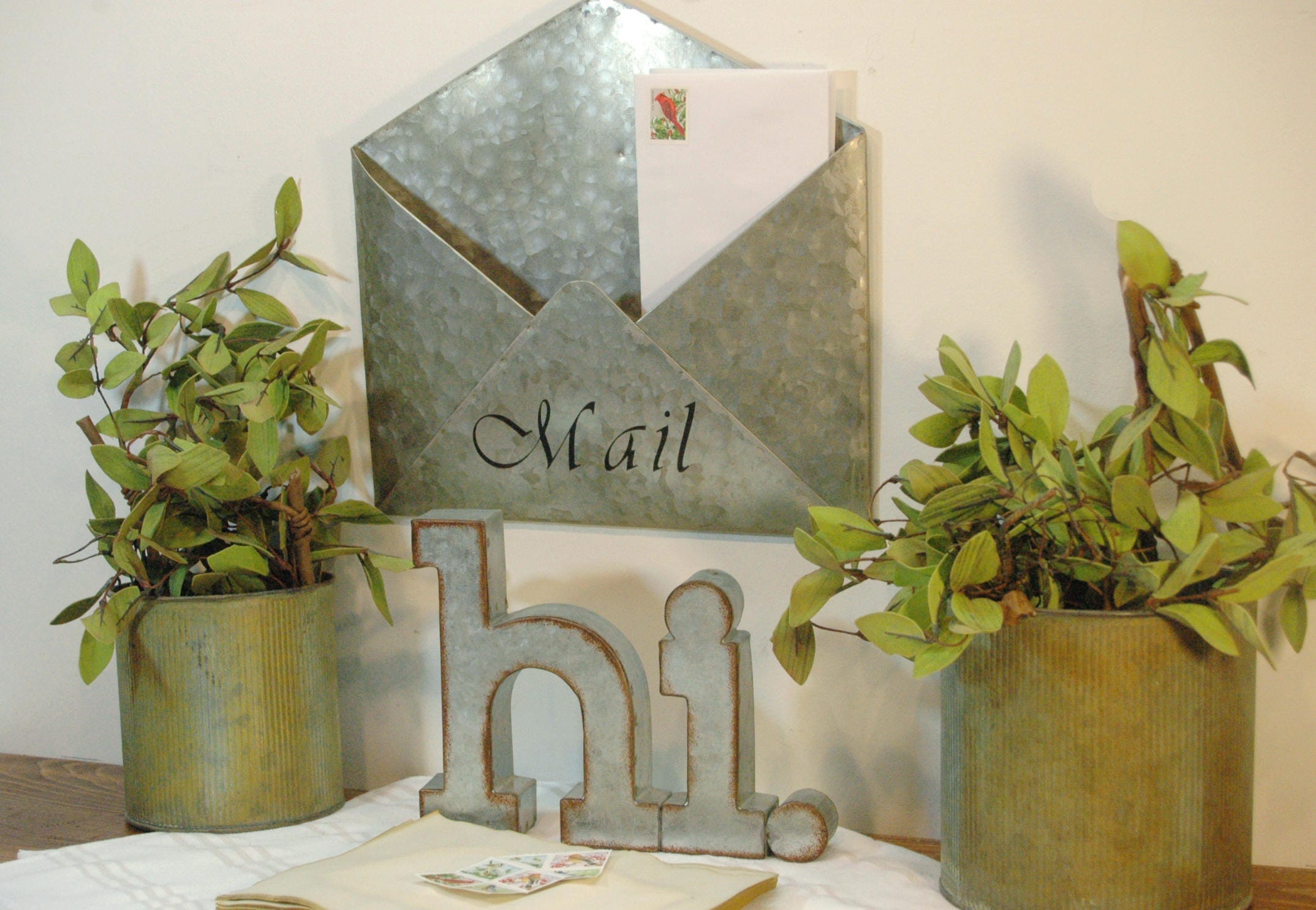 Metal mail Envelope Metal Envelope Mail - Etsy