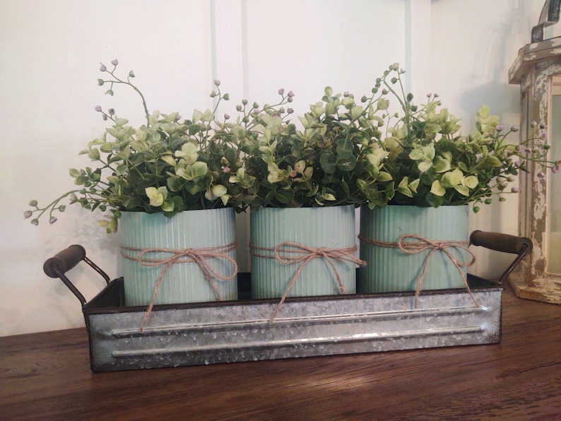 Rustic Table Centerpiece Modern Farmhouse Table Centerpiece - Etsy