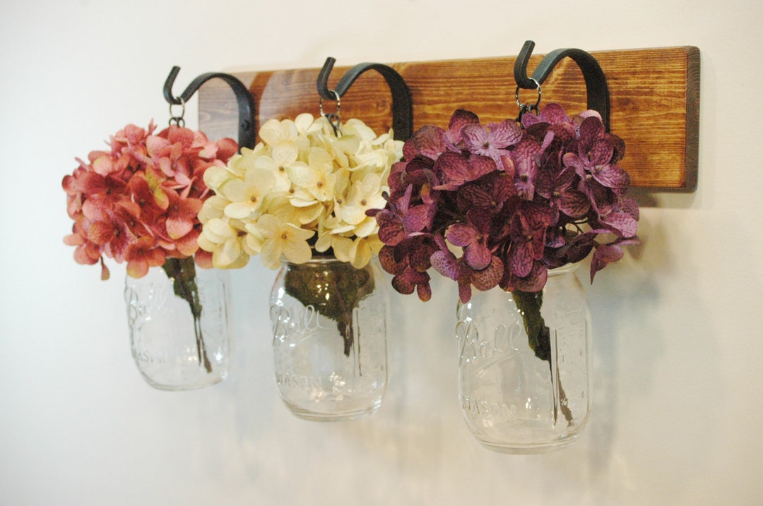 Mason Jar Wall Decor, Kitchen Decor, Bathroom Decor, Farmhouse Kitchen ...