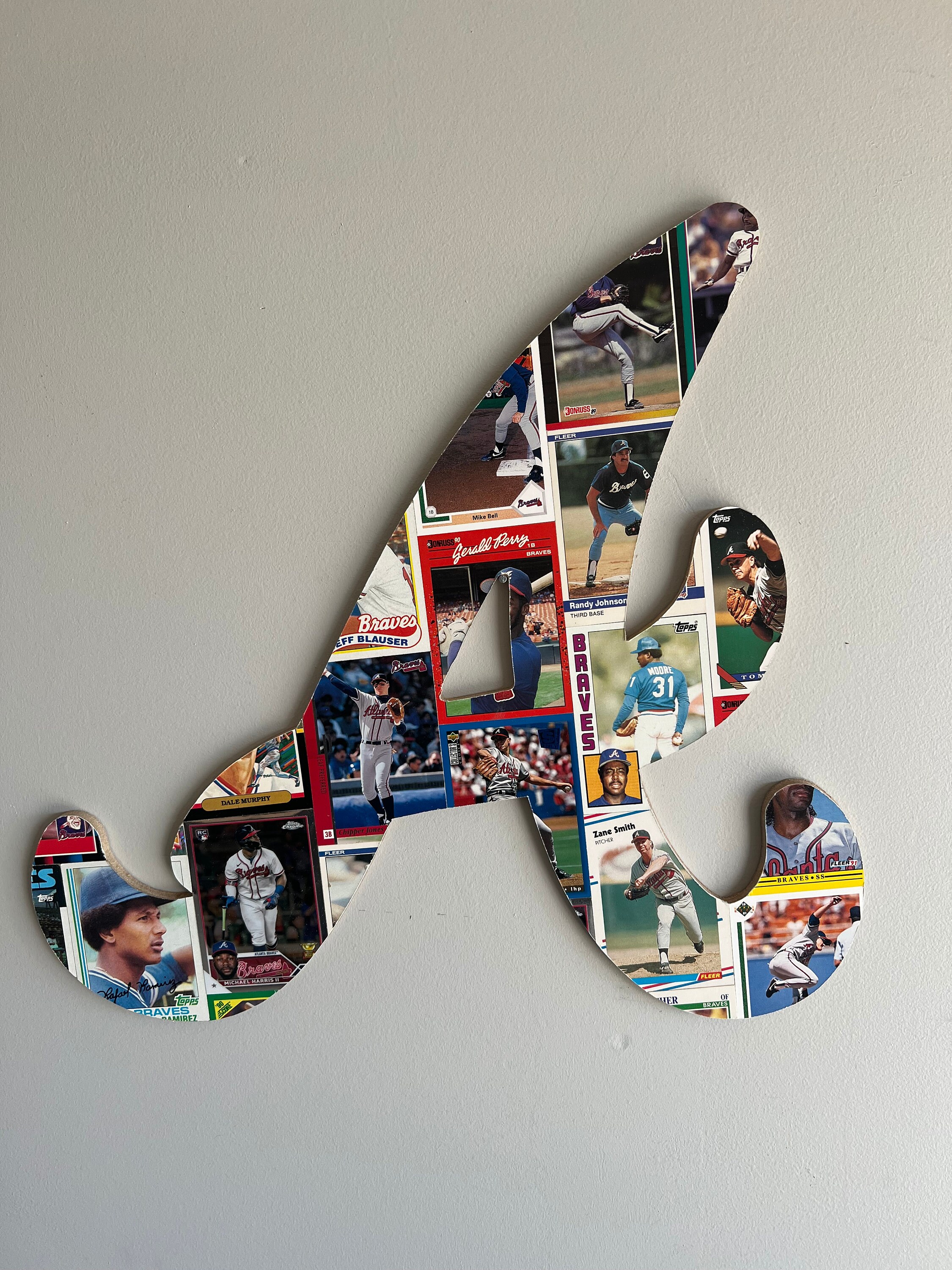 Atlanta Braves Baseball Card Artwork - Etsy