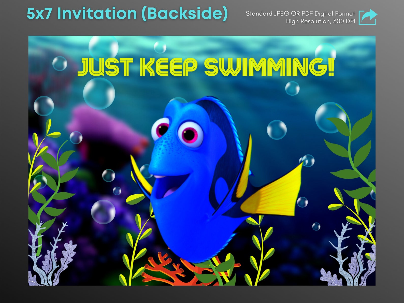 Finding Nemo Invitation Finding Dory Invitation Finding Nemo | Etsy
