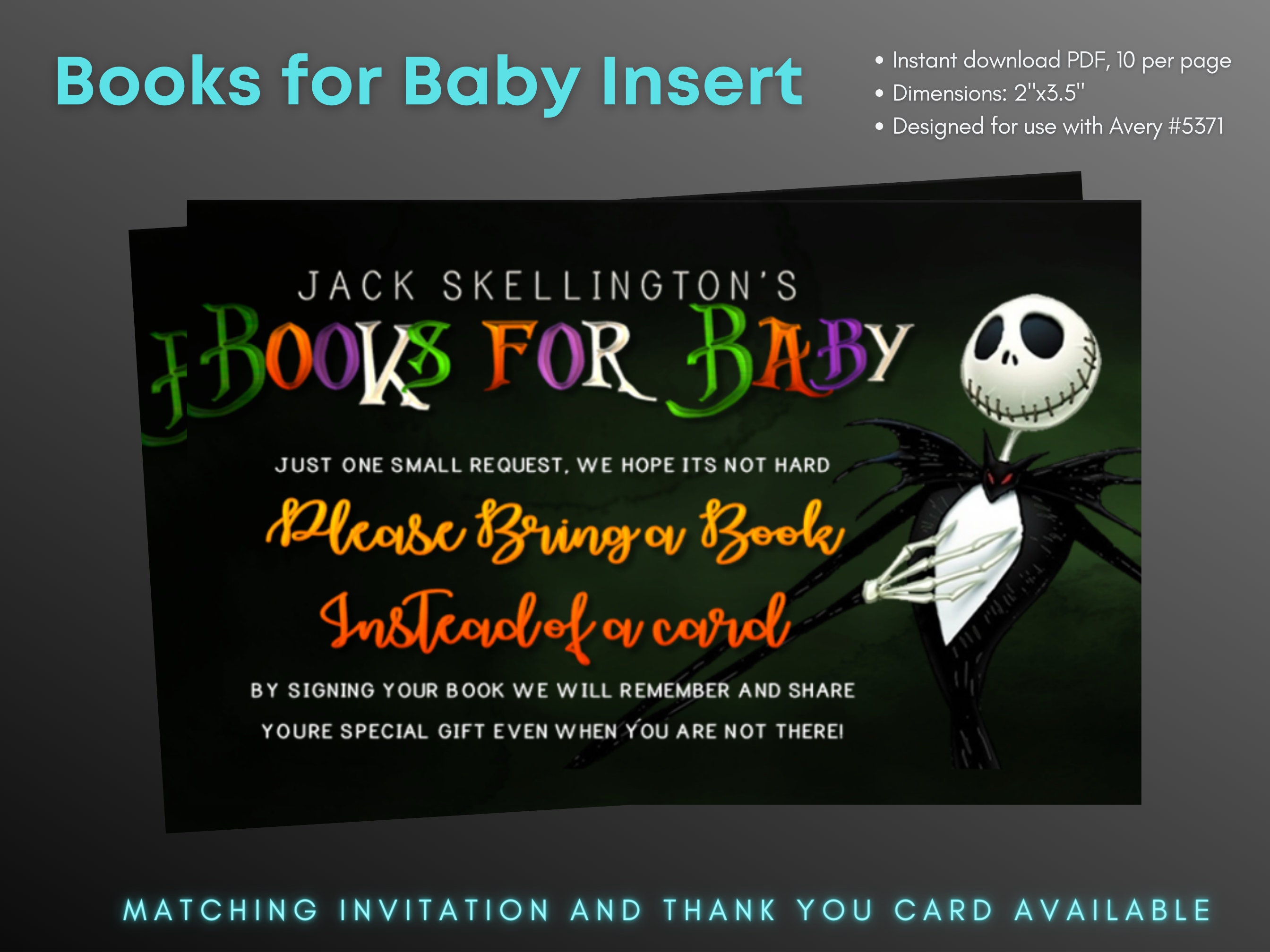 Nightmare Before Christmas Baby Shower Bundle Invitation | Etsy