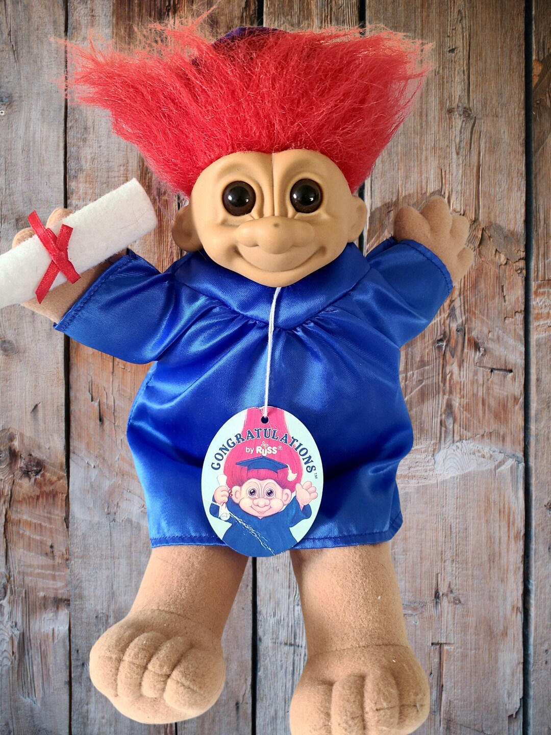 Vintage Graduation Troll Doll Toy 90s Super Grad Party Decor Plush ...