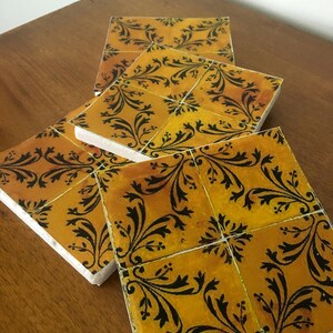 Madrid Tile Coasters Antique Spanish Coasters, Stone Coasters, Set of 4 ...