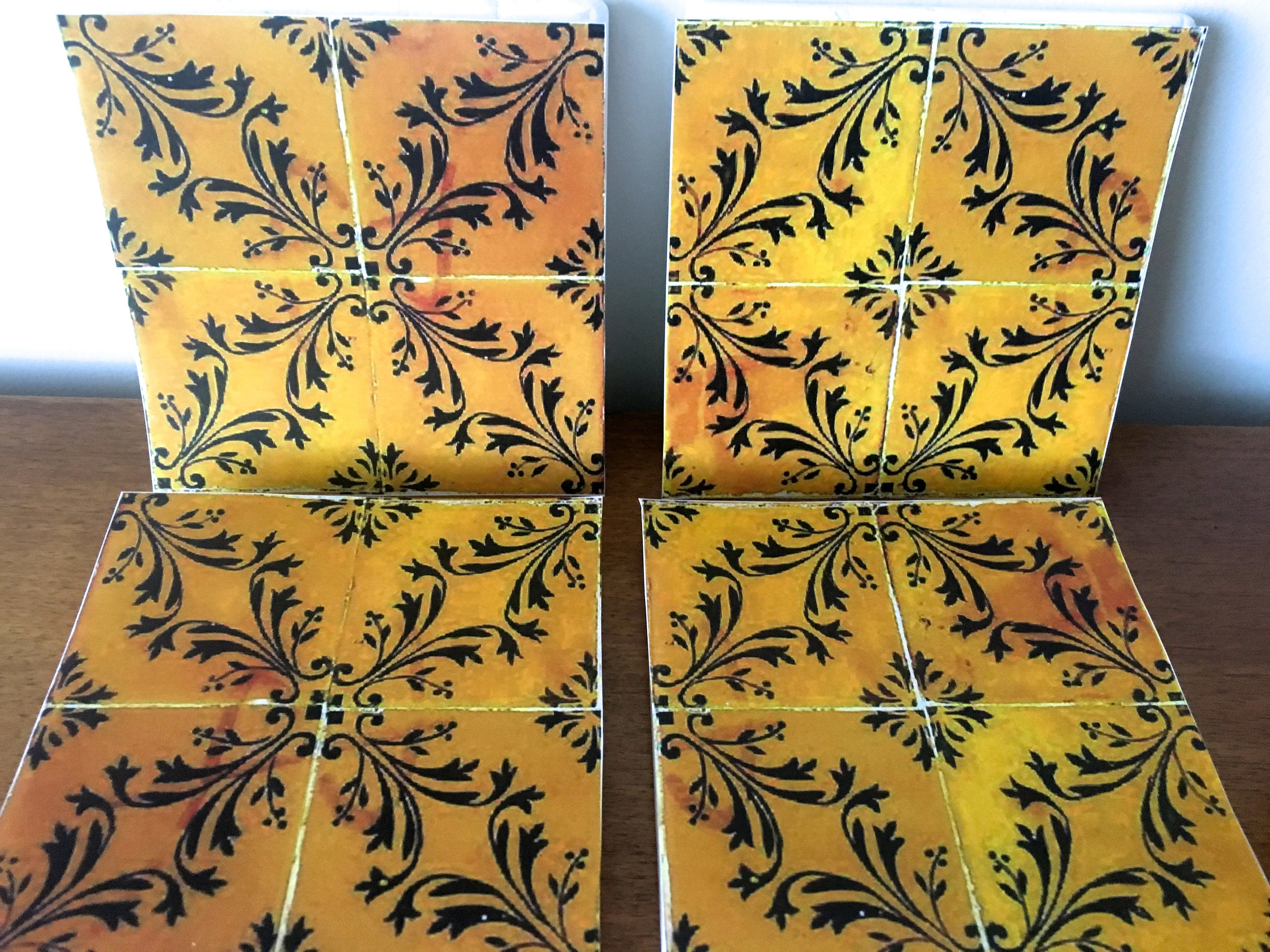 Madrid Tile Coasters Antique Spanish coasters stone | Etsy