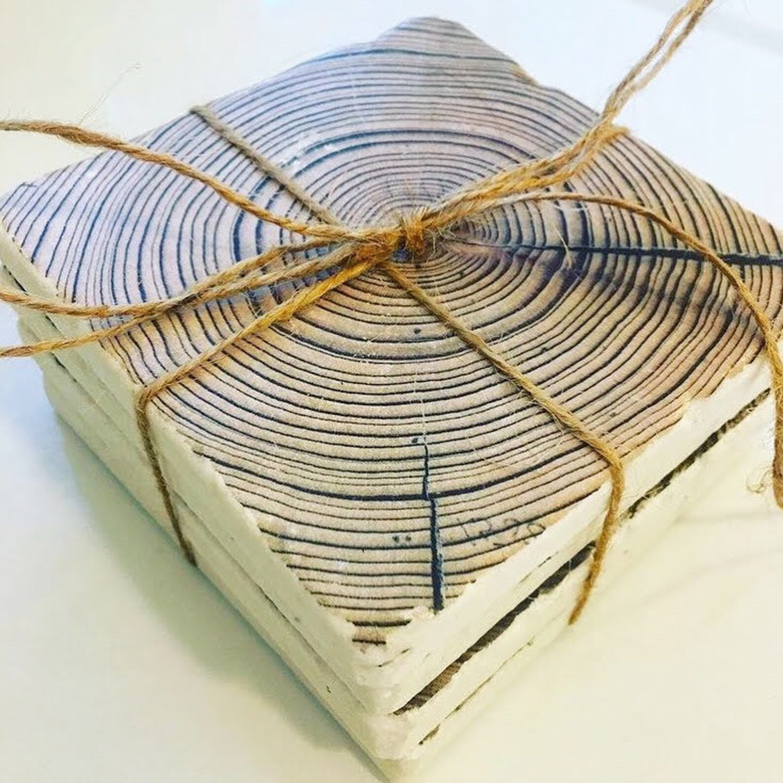 PNW Tree Rings Coasters Stone Coasters Set of 4 - Etsy