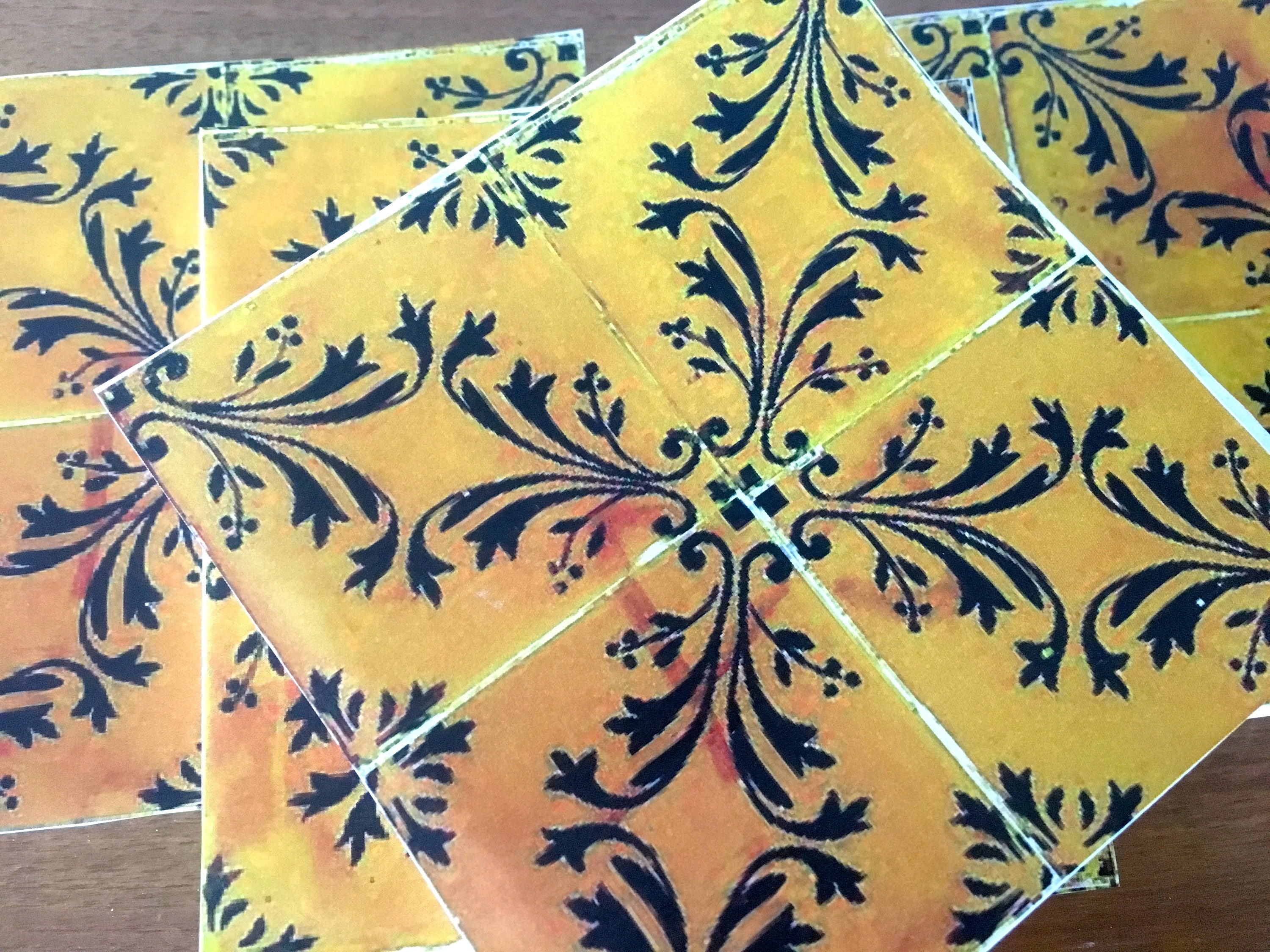 Madrid Tile Coasters Antique Spanish coasters stone | Etsy