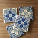 Azulejos Tile Coasters Portuguese Inspired Blue Stone Coasters, Set of ...