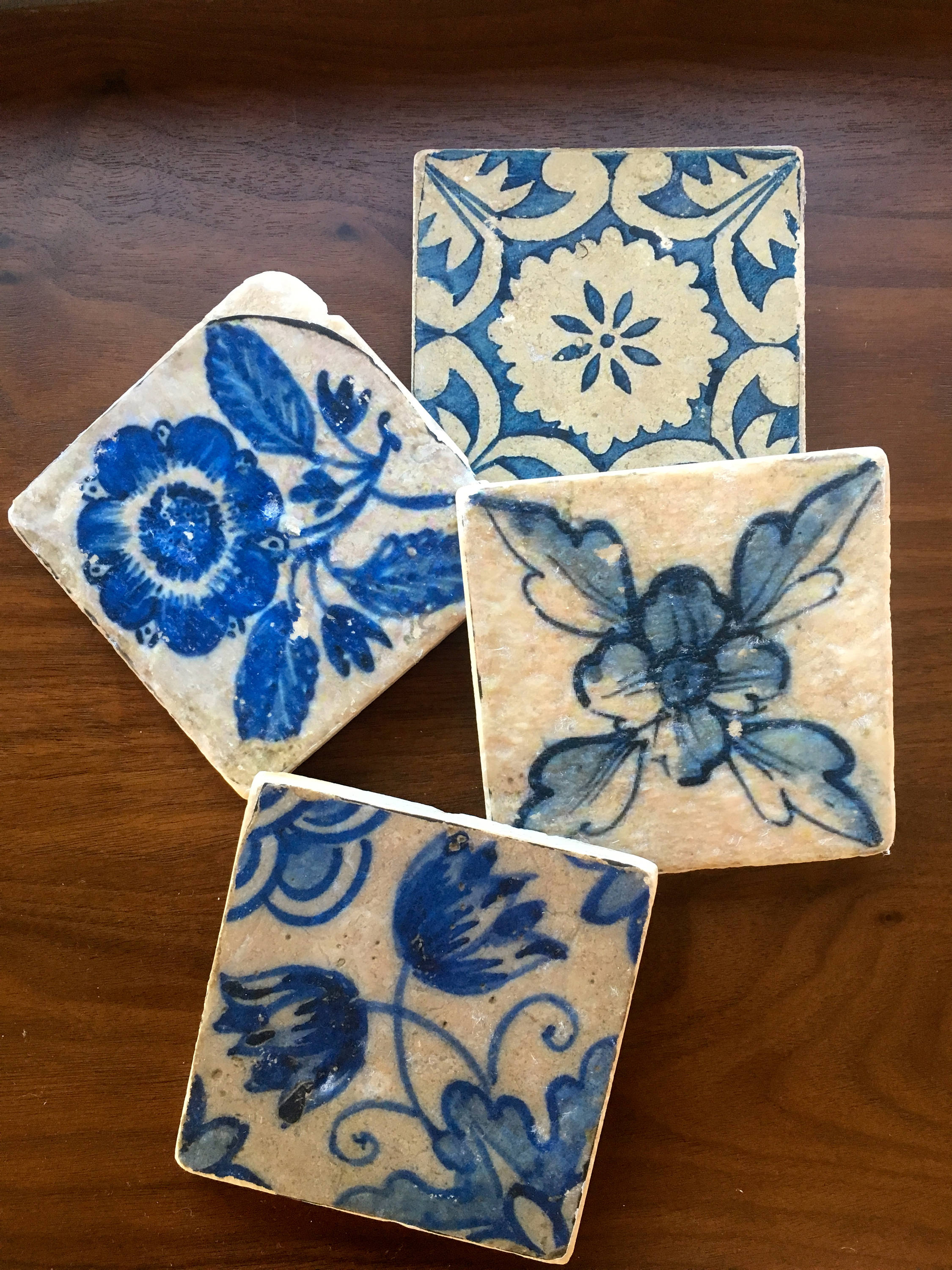 Azulejos Floral Tile Coasters Portuguese Inspired Blue Tiles - Etsy