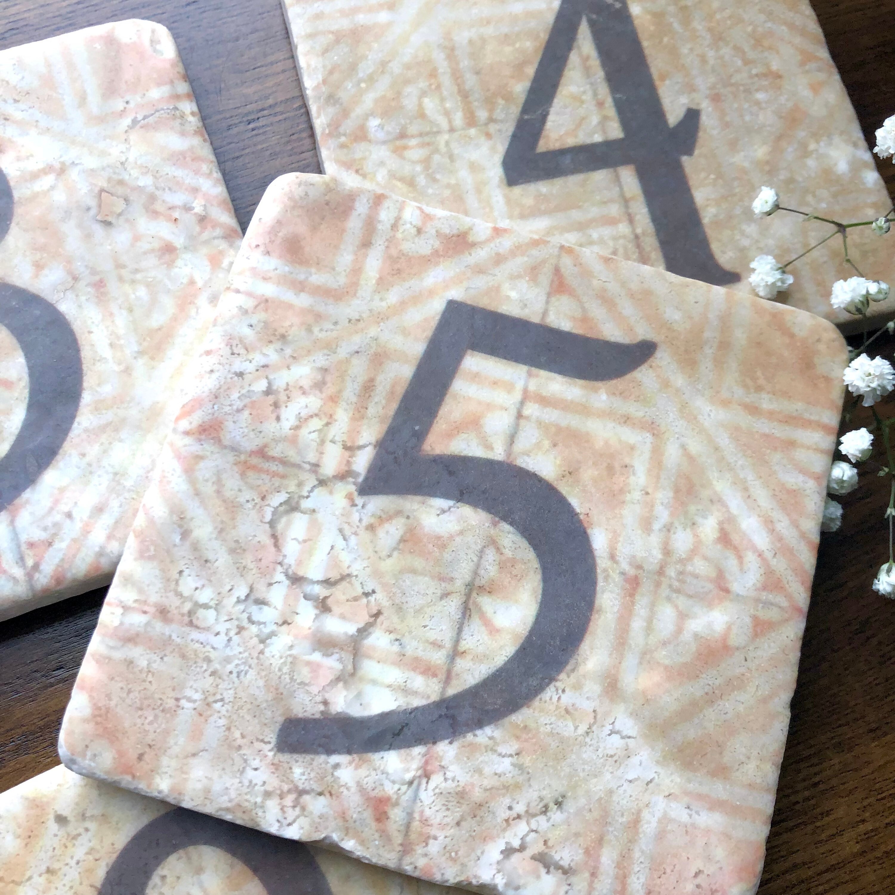 La Tierre Stone Table Numbers- Set of 10 - Etsy