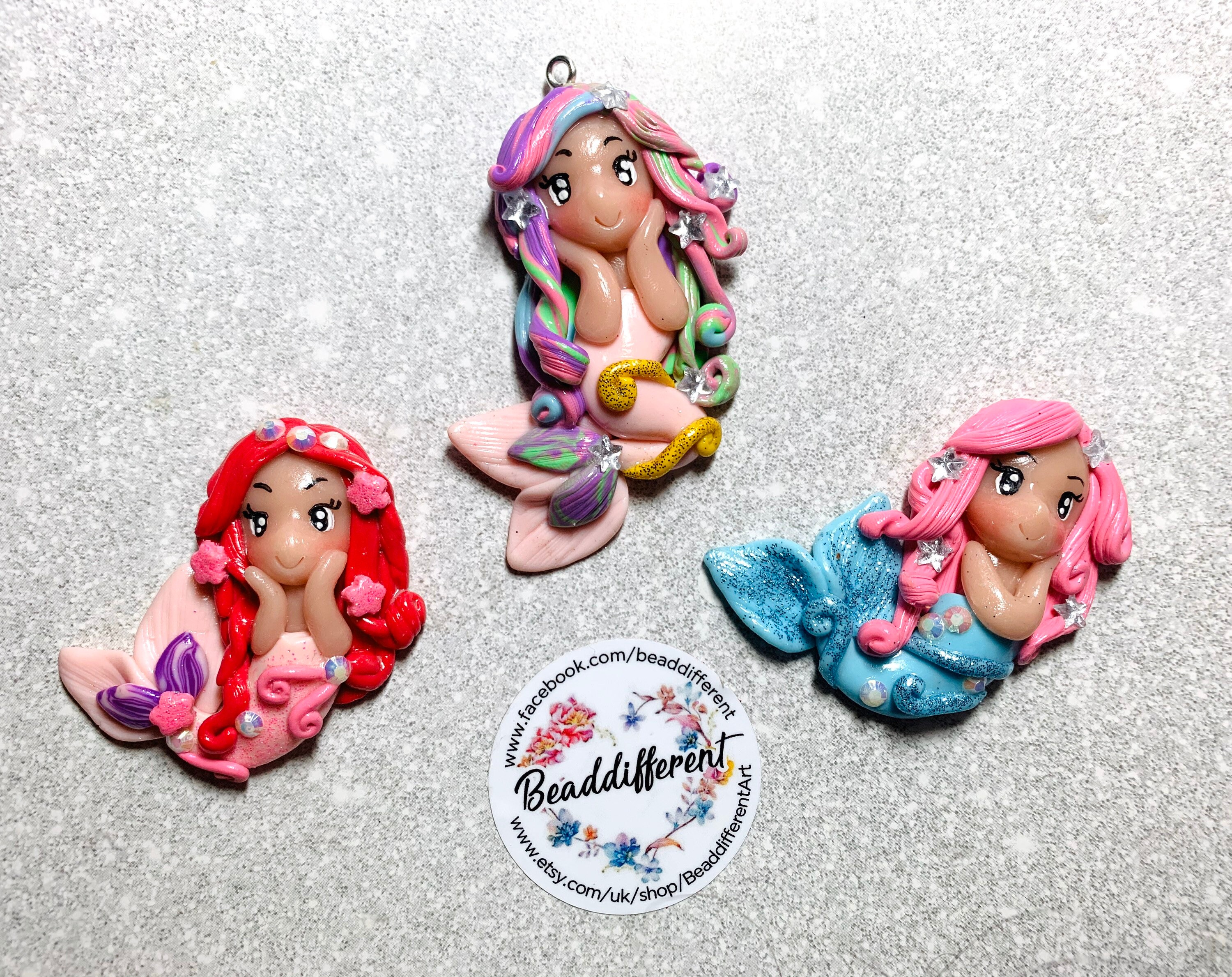 Polymer Clay Mermaids Dolls Embellishments | Etsy
