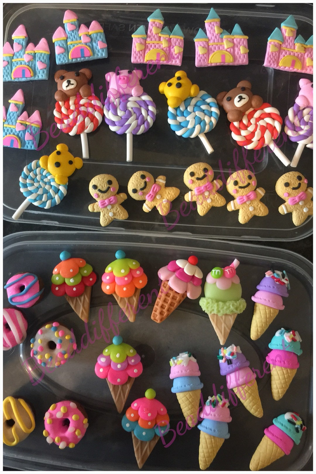 Polymer Clay Embellishments Cute Kawaii - Etsy