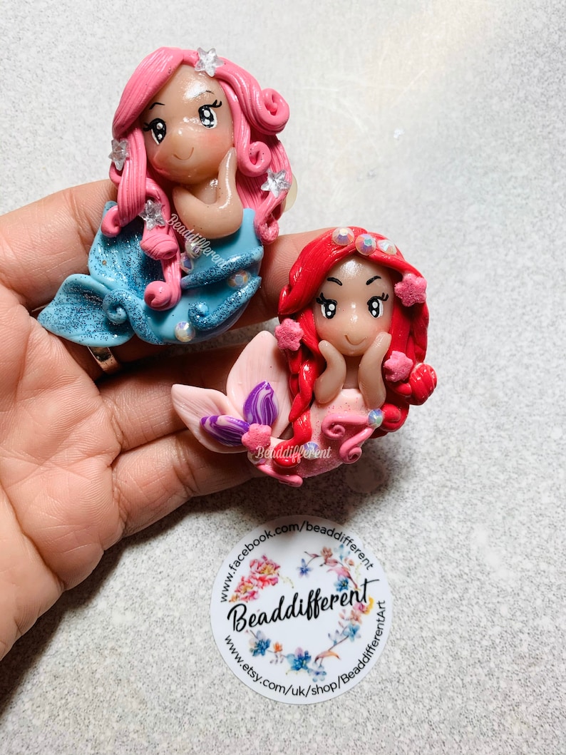 Polymer Clay Mermaids Dolls Embellishments | Etsy