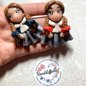 Polymer Clay School Girl. Flatback - Etsy
