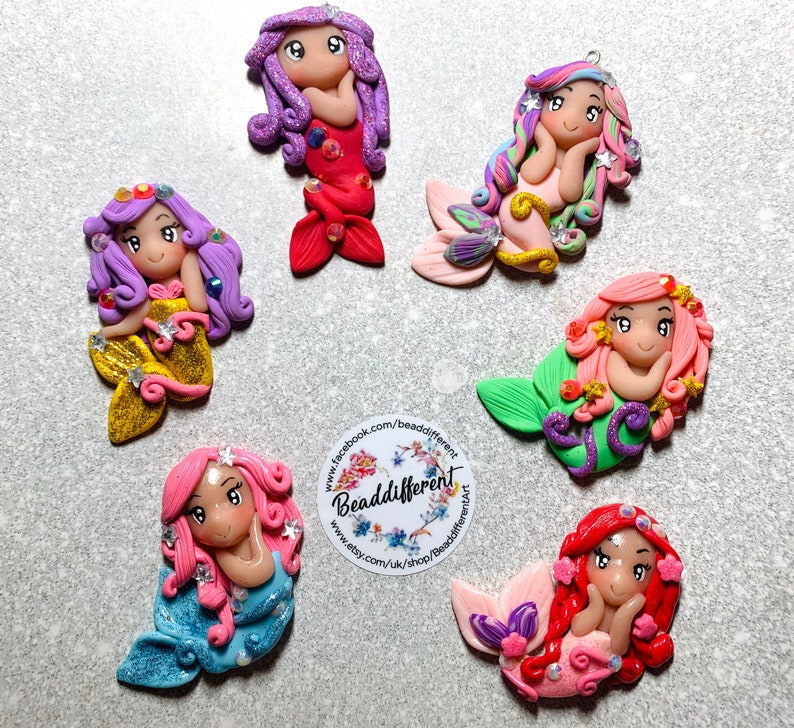 Polymer Clay Mermaids Dolls Embellishments - Etsy