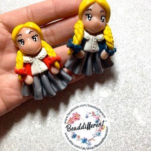 Polymer Clay School Girl. Flatback - Etsy