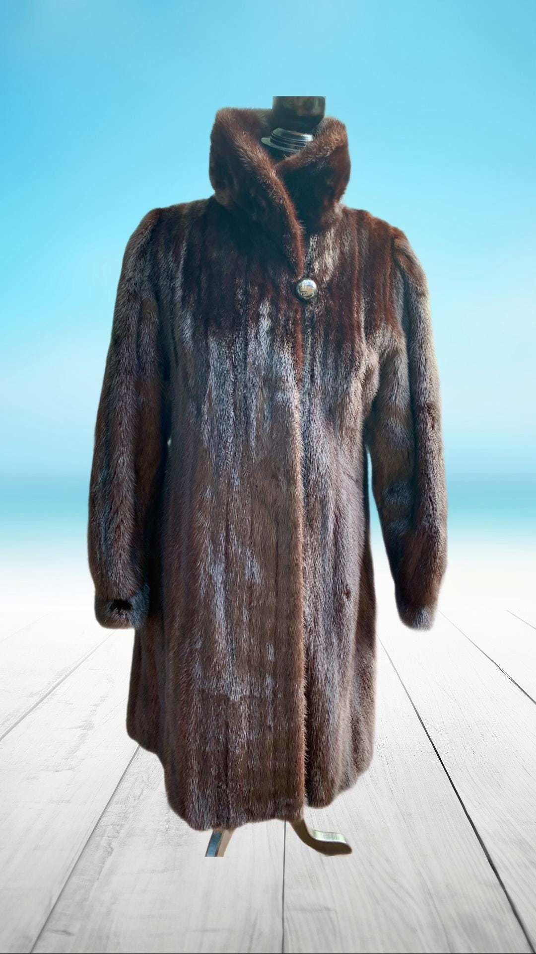 Vtg Woman’s Mahogany Genuine Mink Fur Coat Medium Gorgeous Glossy Fur ...