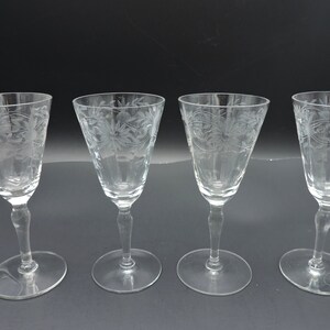 Set of 4-seneca Cut 250 Etched Crystal Sherry Glasses 5"h - Etsy