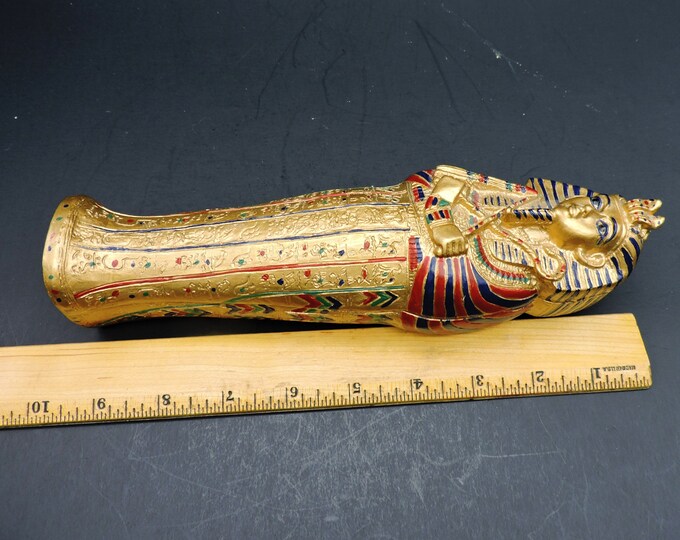 Ancient Egyptian Style King Tutankhamun, Tut Tomb Sarcophagus Trinket ...