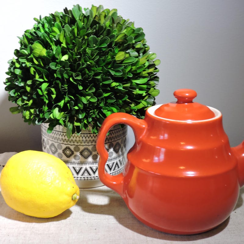 Red Teapot - Etsy