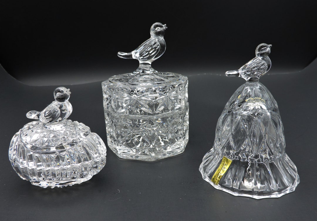 Set of 3 Crystal Collectibles From the Byrdes Collection by HOFBAUER - Etsy