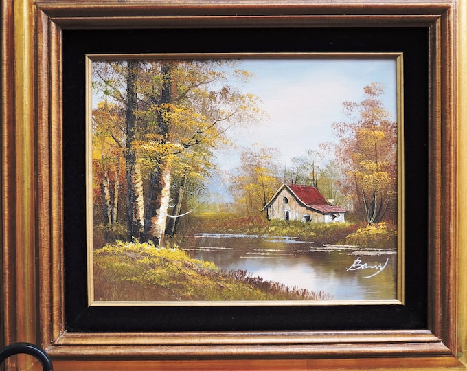 Original Oil Painting on Canvas Framed Framed in Ornate Gold Gilded ...
