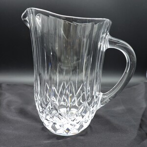 Royal Crystal Rock Opera Blown Cut Clear Glass Crystal Pitcher Diamond ...