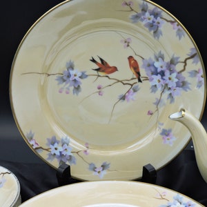 Gorgeous Noritake Morimura Green Stamp Japanese 13 Piece China Set ...