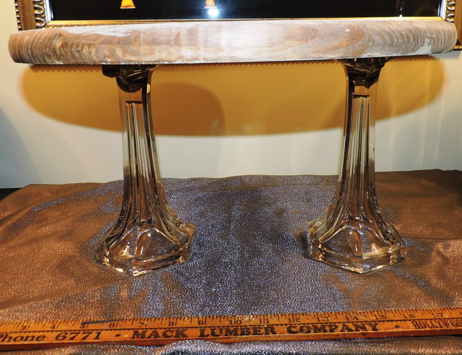 RARE Antique Art Deco Glass Risers Pillar Shelf Supports - Etsy