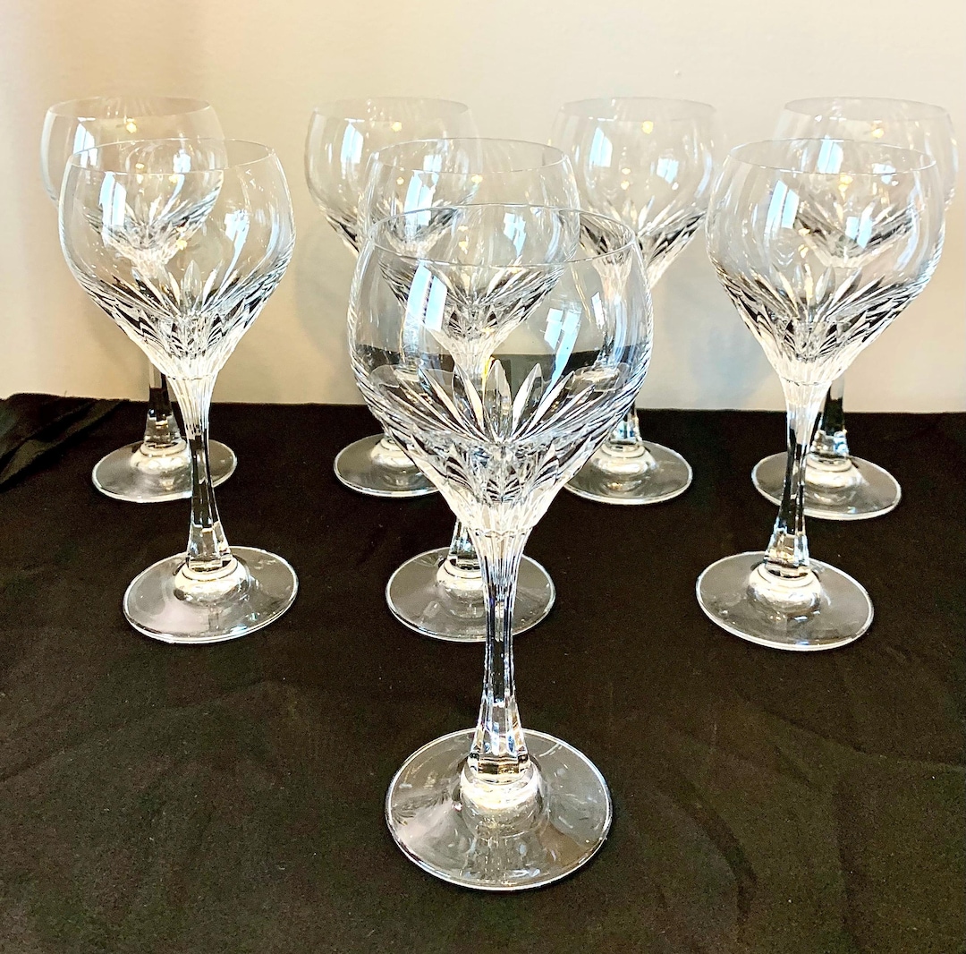 Set of 2-mikasa West Germany Toselli Cut Crystal Wine Glasses - Etsy