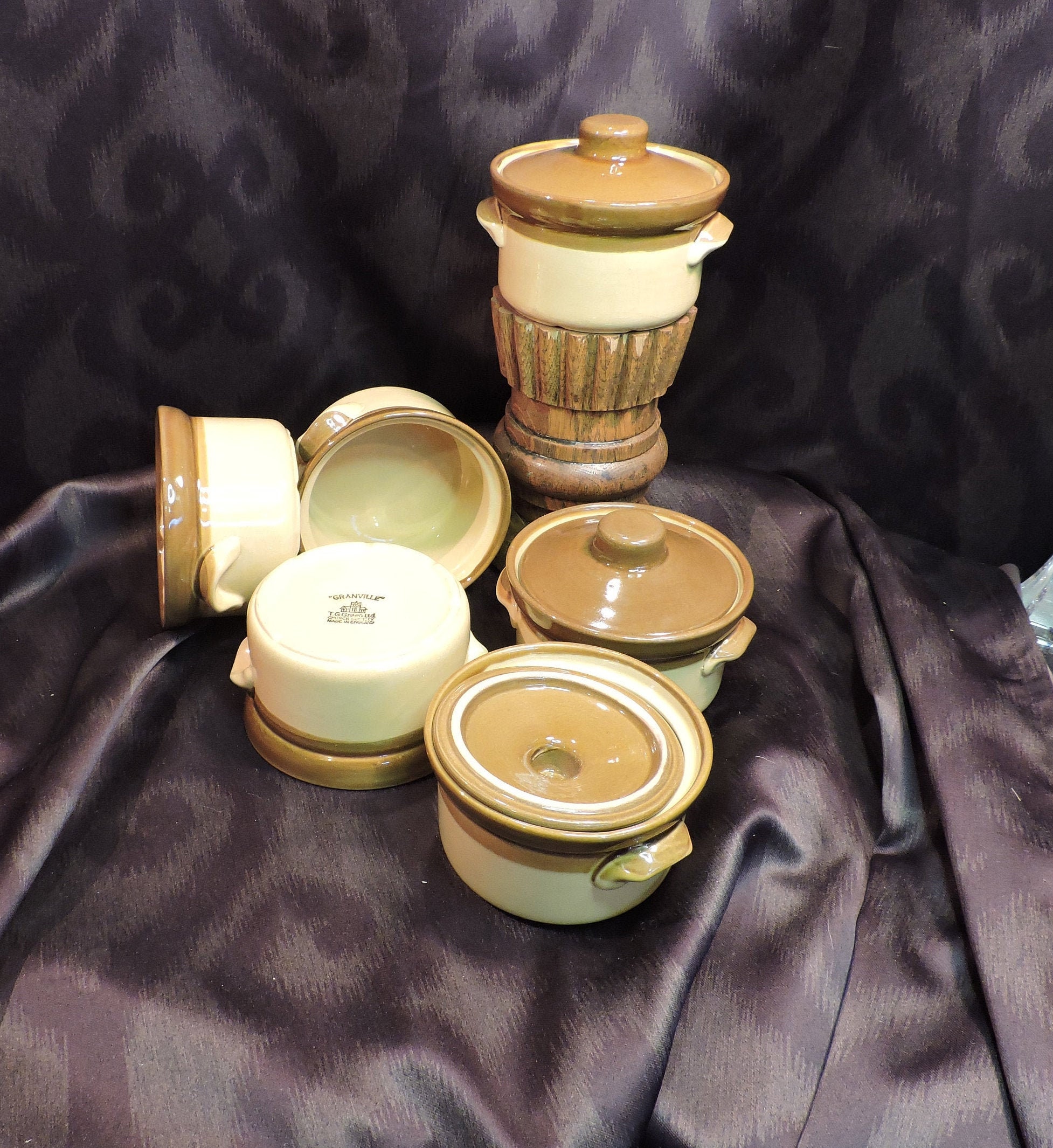 Set of 6 Vintage T. G. Green Ltd. Stoneware Granville Brown - Etsy